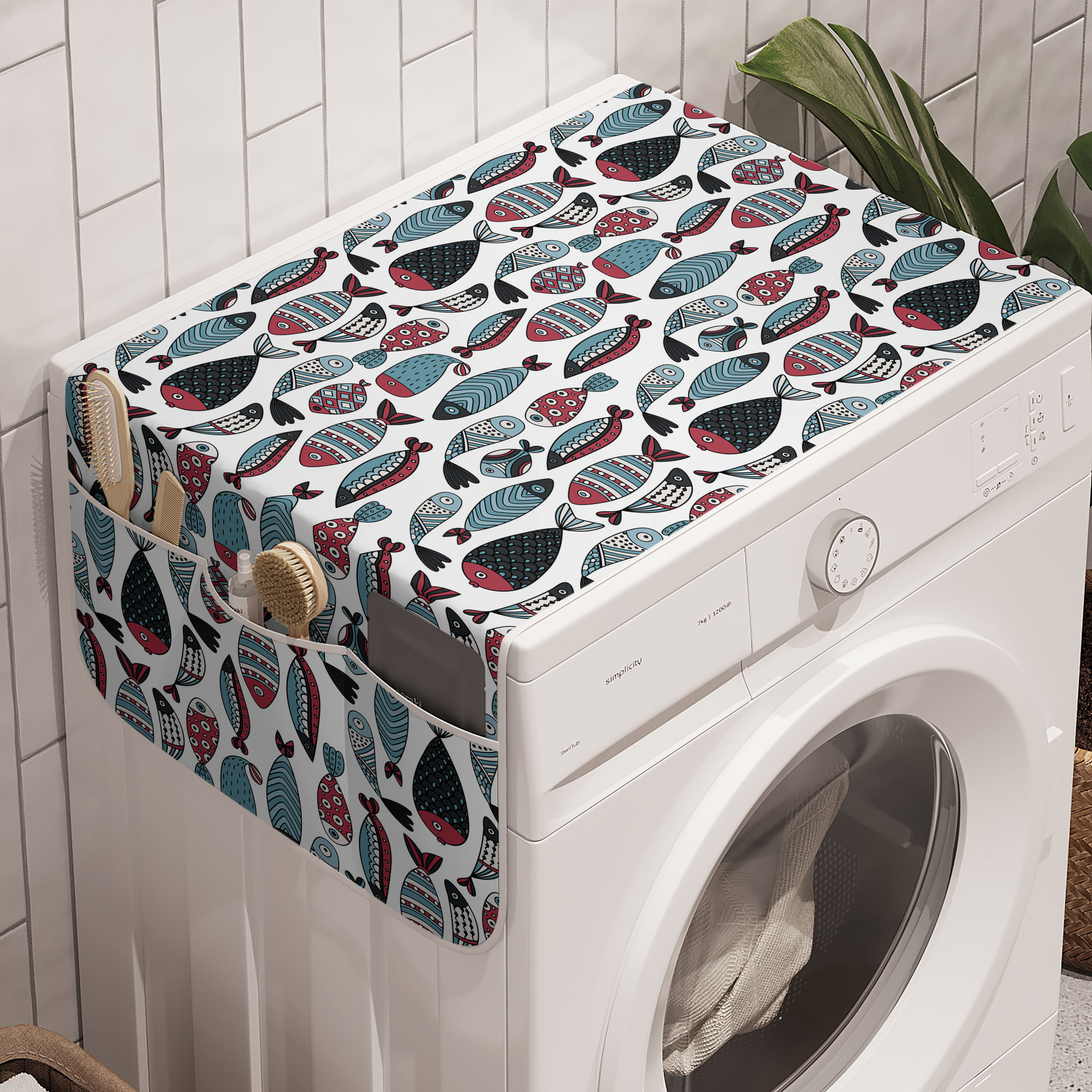 Ambesonne Fish Washing Machine Organizer Pack of 2 47" x 18.5" | Wayfair