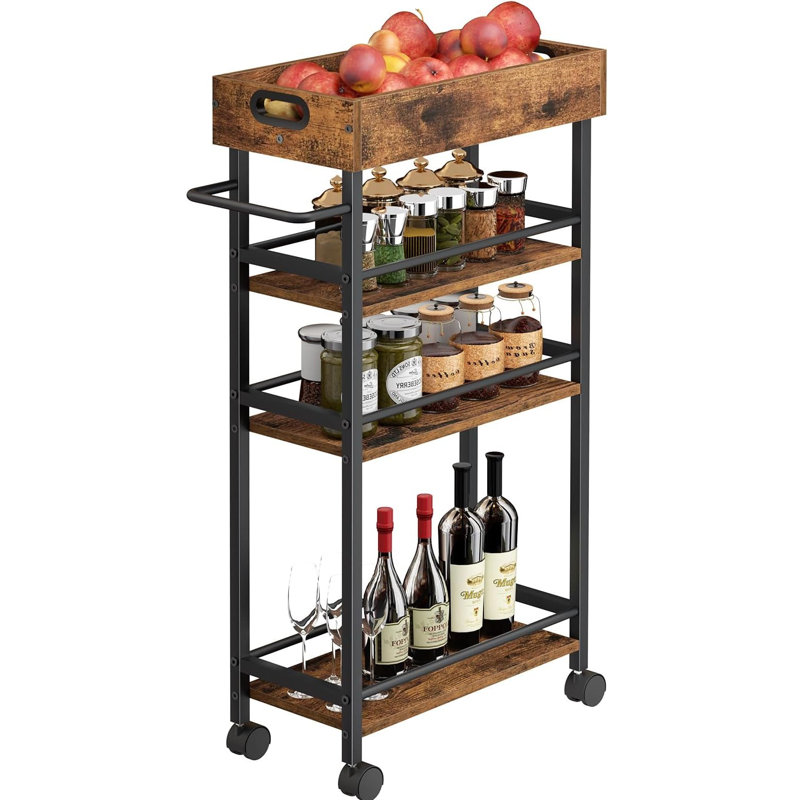 YESCAD 4 Tier Rolling Cart with Handle | Wayfair
