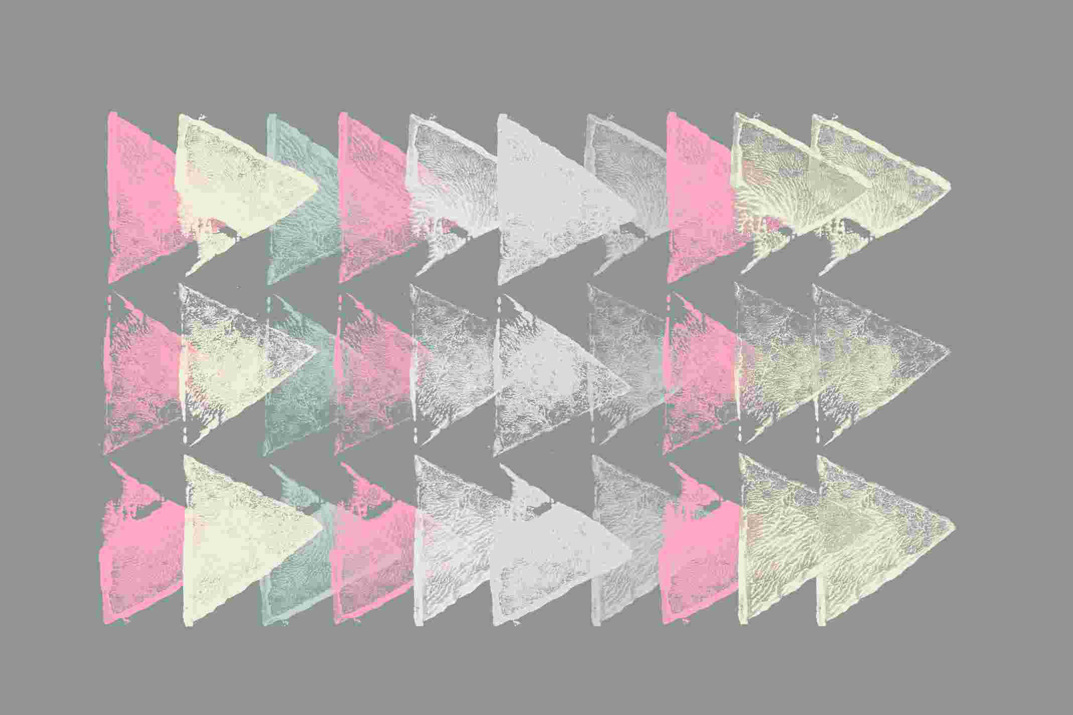 George Oliver Pale Triangle Motion - Wrapped Canvas Painting | Wayfair