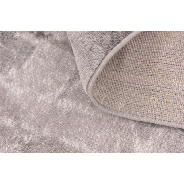 Mistana™ Brandt Performance Dark Gray/Gray/Ivory Rug & Reviews | Wayfair