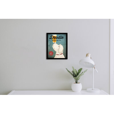 Winston Porter White Labradoodle Brewing Company Framed On Paper by ...