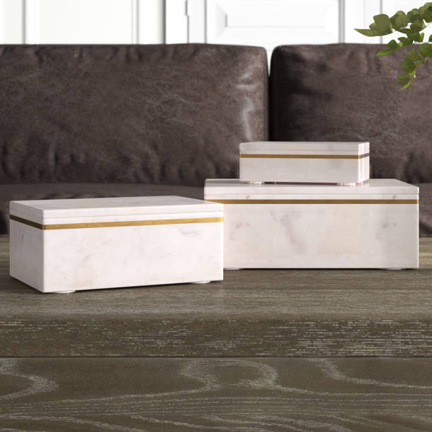 Greyleigh™ Elland Marble Decorative Box & Reviews | Wayfair