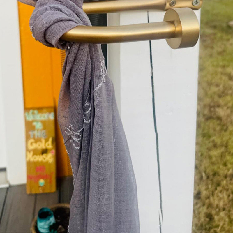 Latitude Run® Curtain Holdback,Set of 2 Window Curtain Holdbacks,Brass ...