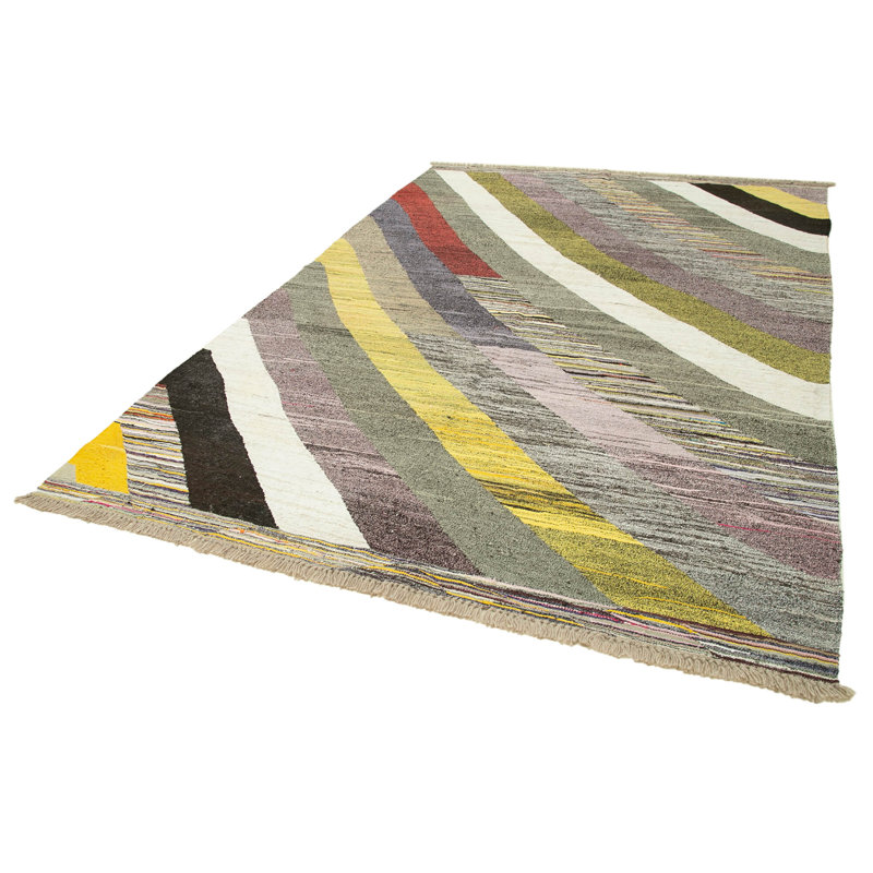 Wade Logan® Charmarie Scrap Green Geometric Wool Handmade Area Rug ...