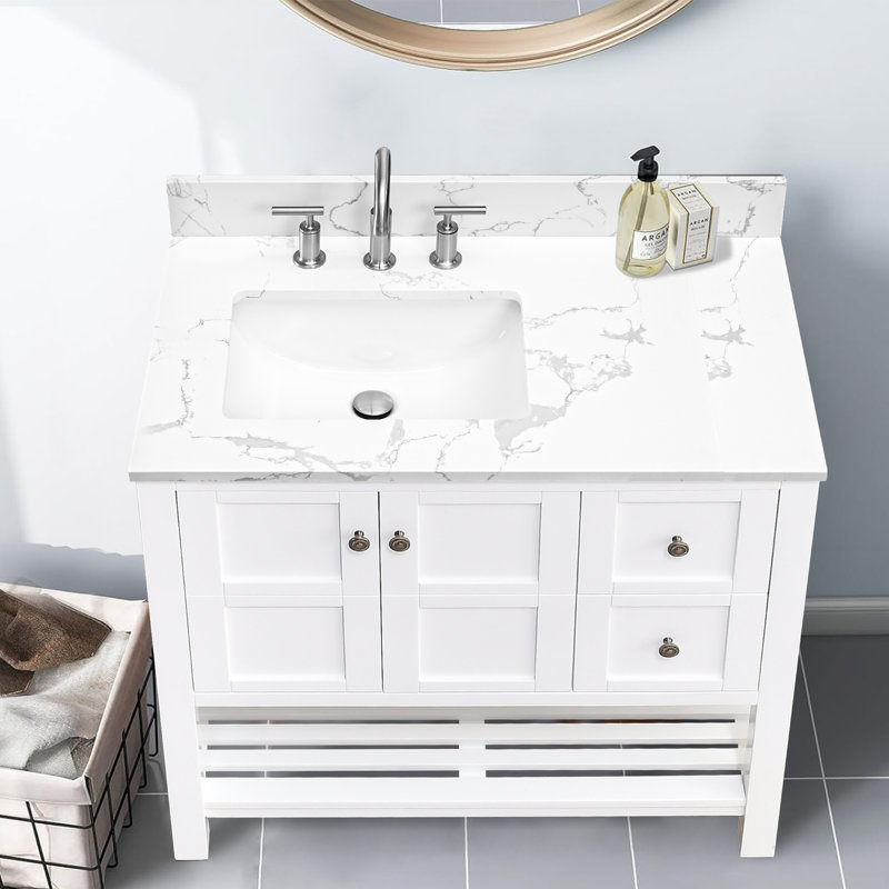 Enyibath 37" Single Bathroom Vanity Top With Sink | Wayfair