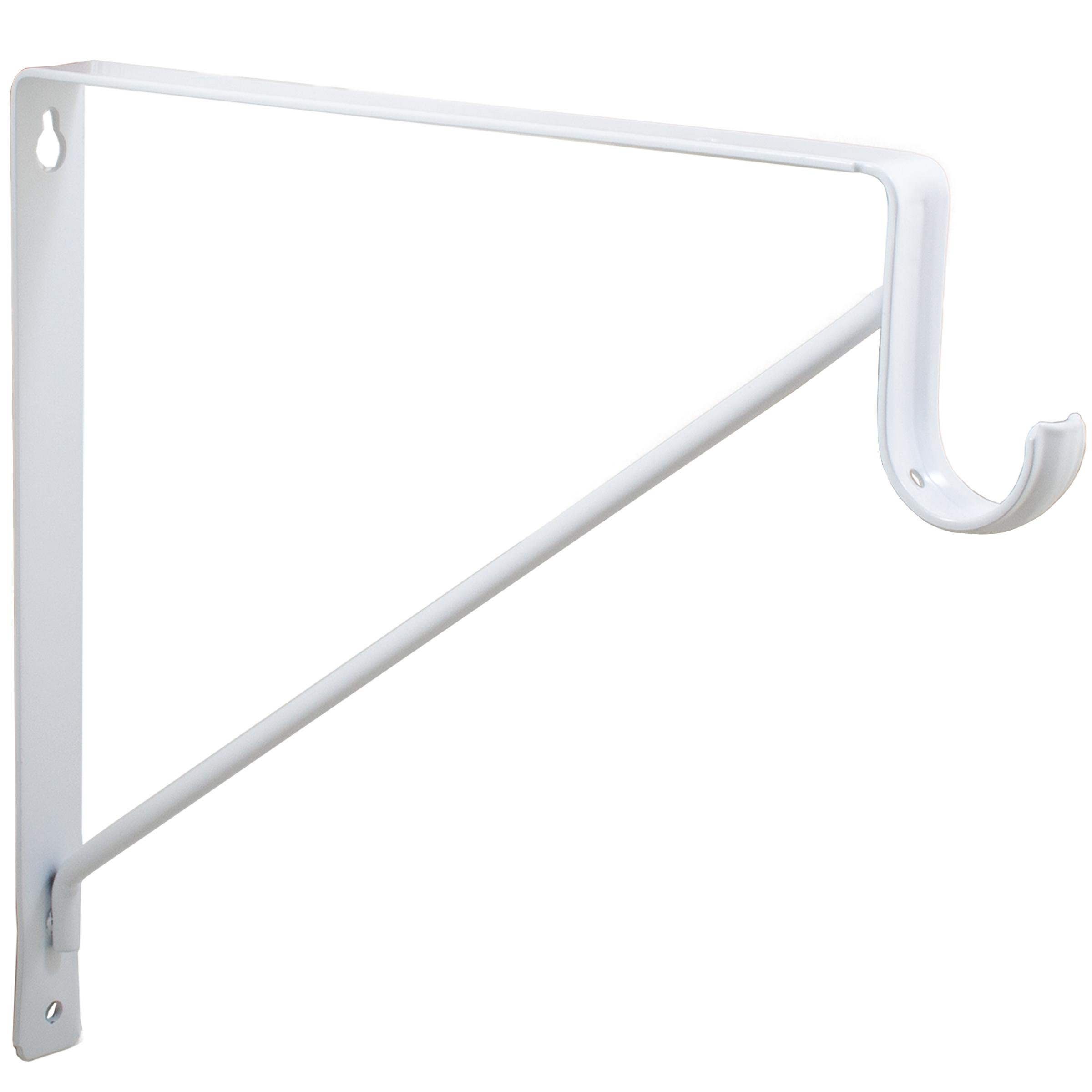 Stone Harbor Hardware Round Bar Shelf And Pole Bracket, Powder Coated ...