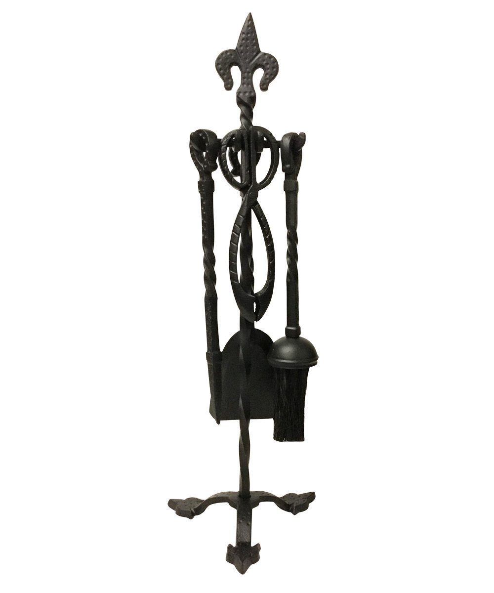 Belfry Heating Lucretia 5 Piece Iron Fireplace Tool Set | Wayfair.co.uk