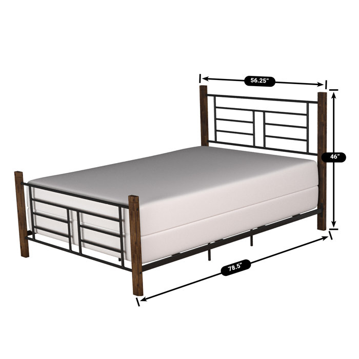 Steelside™ Rosalyn Metal Open-Frame Bed & Reviews | Wayfair