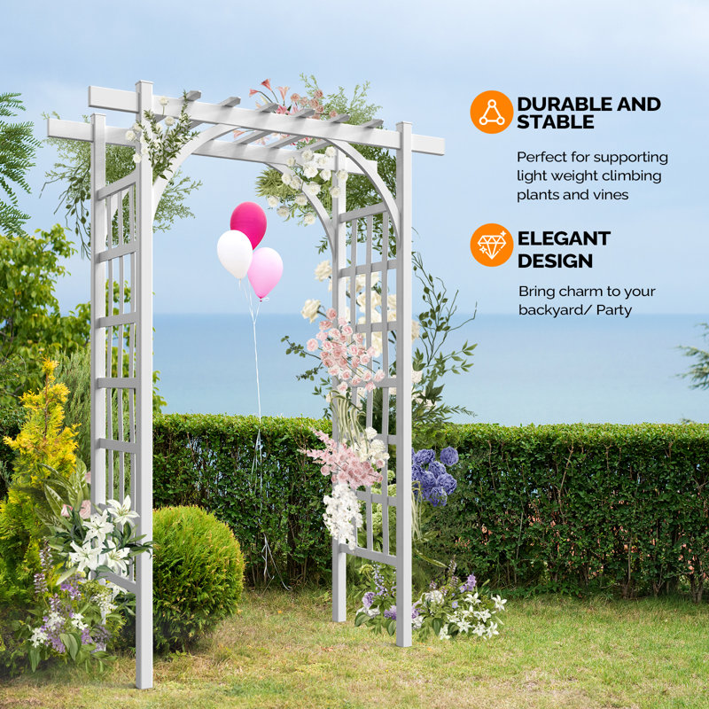 Winado 61'' W x 21.5'' D Vinyl Outdoor Wedding Arbor & Reviews | Wayfair