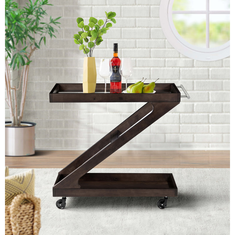 Latitude Run® Jeidan Bar Cart & Reviews | Wayfair