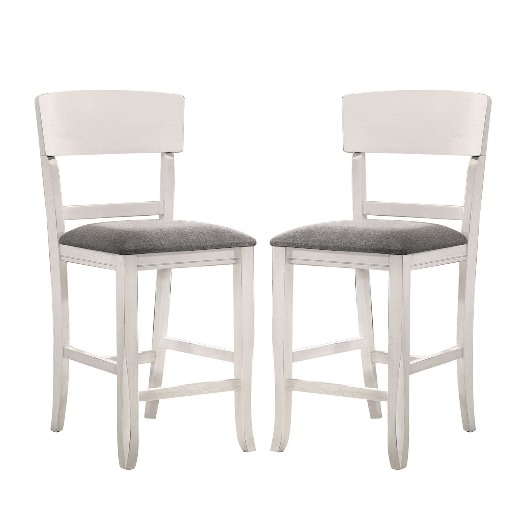 Red Barrel Studio® Set of 2 Fabric Padded Counter Height Chairs | Wayfair