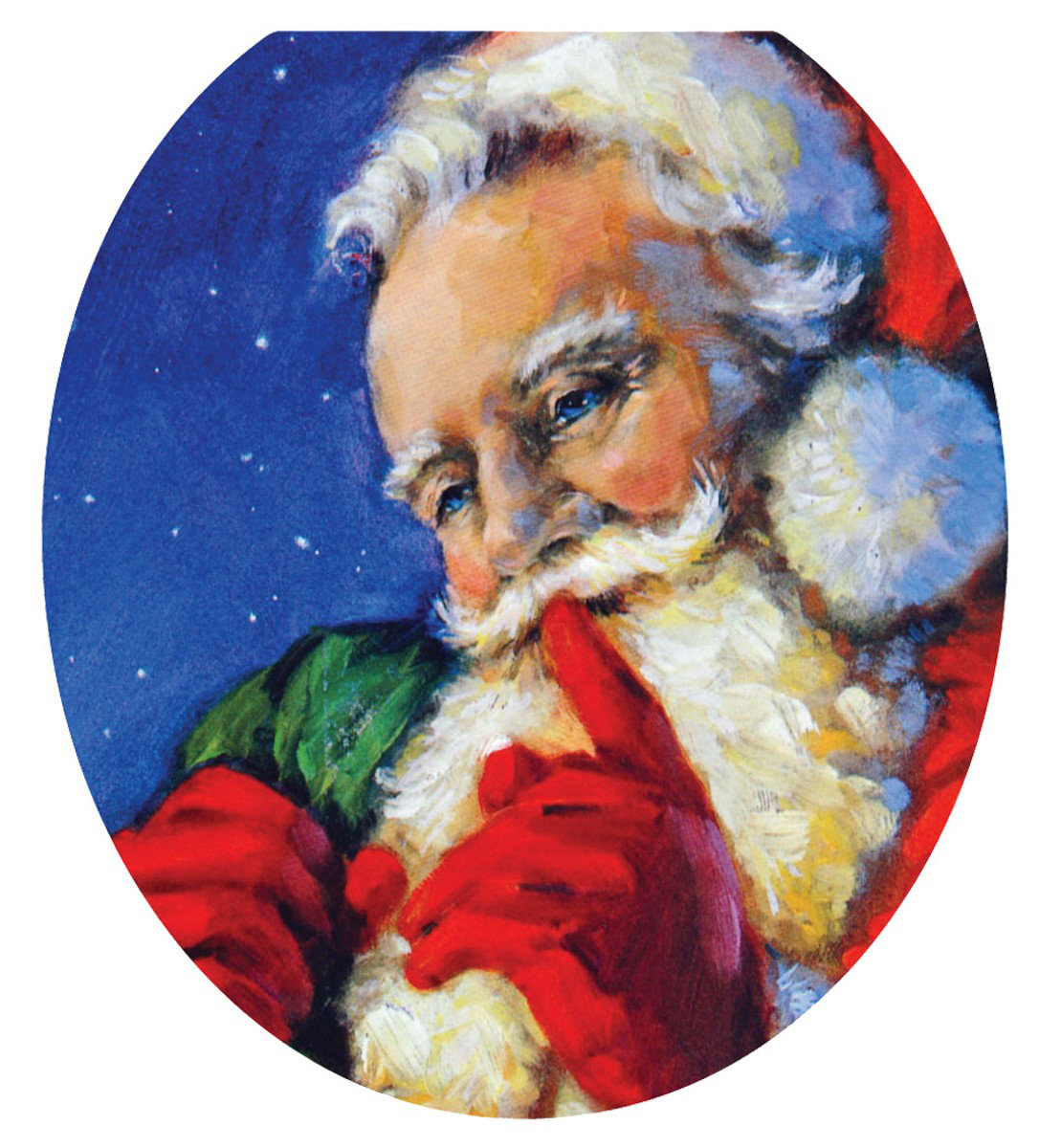 Toilet Tattoos Secret Santa Toilet Seat Decal – Toilet Tattoos Holiday ...