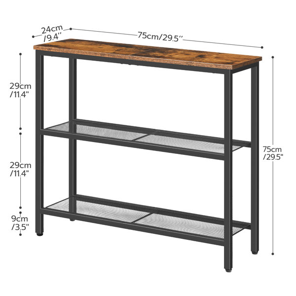 17 Stories Atanacio 3-Tier Console Table & Reviews | Wayfair