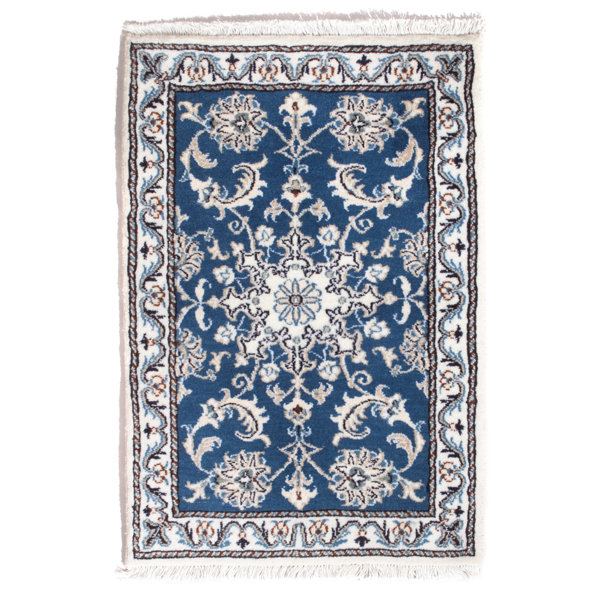 Morgenland Oriental Persian rug - Nain - 90 x 60cm - blue | Wayfair.co.uk