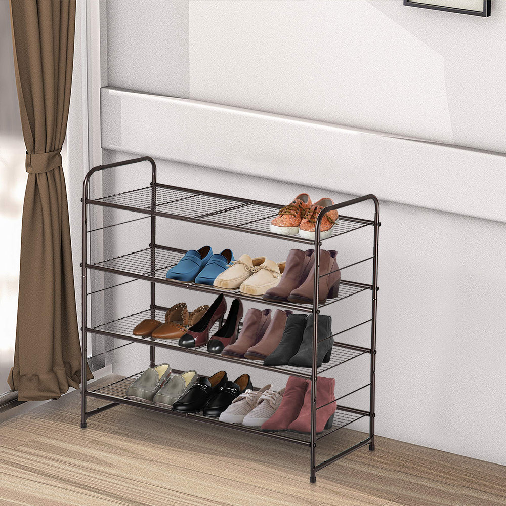 Rebrilliant Space Saving 15 Pair Stackable Shoe Rack & Reviews | Wayfair