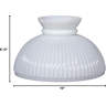 BEAUTY DEPOT Lamp 10" Cased White Glass Ribbed Student Lamp Shade ...