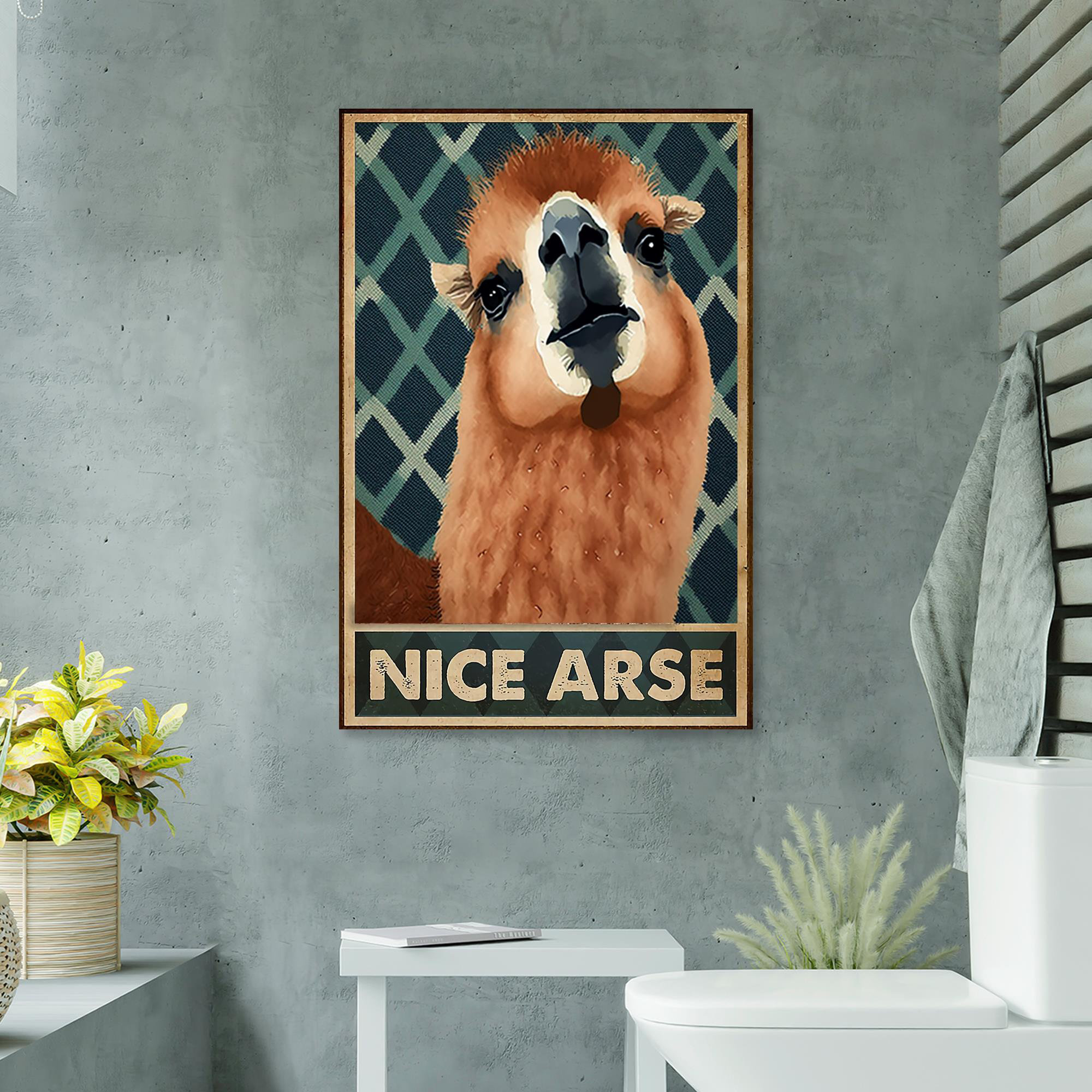 Trinx Alpaca Nice Arse - 1 Piece Rectangle Graphic Art P Alpaca Nice ...