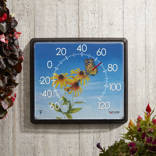 Taylor 14'' Outdoor Clock Thermometer & Reviews | Wayfair
