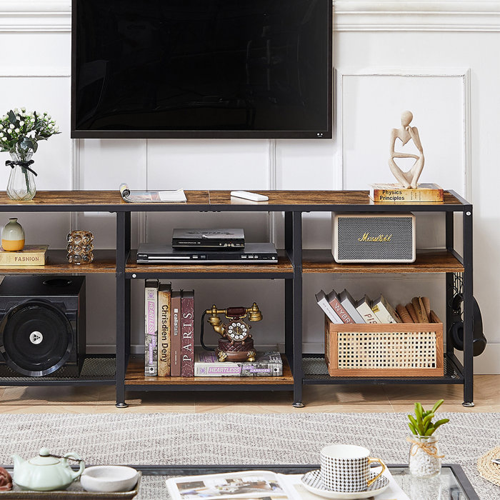 17 Stories Racavan TV Stand Entertainment Center Media Console with 3 ...