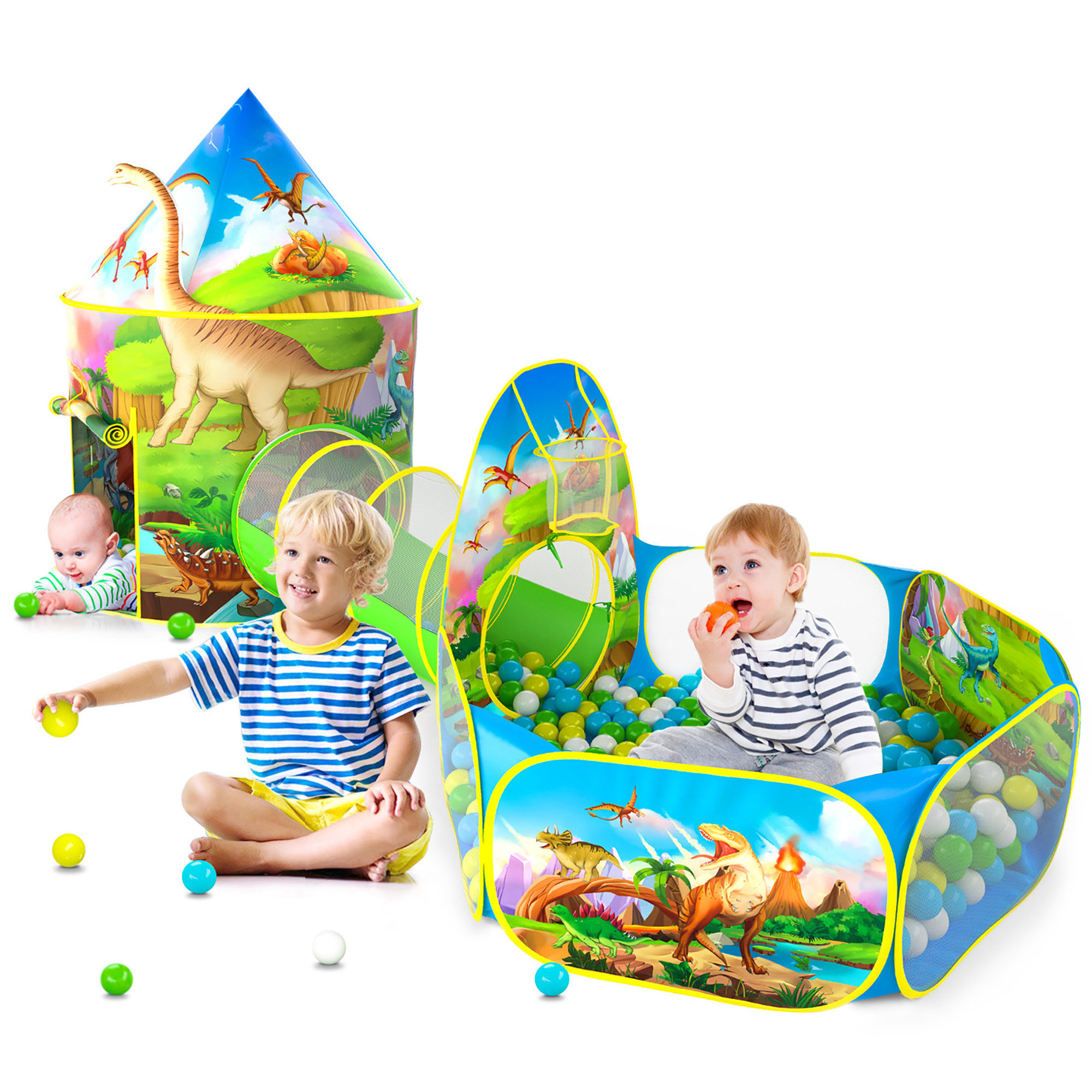 SISTICKER 51' x 121' Indoor Polyester Pop-Up Play Tunnel with Carrying ...