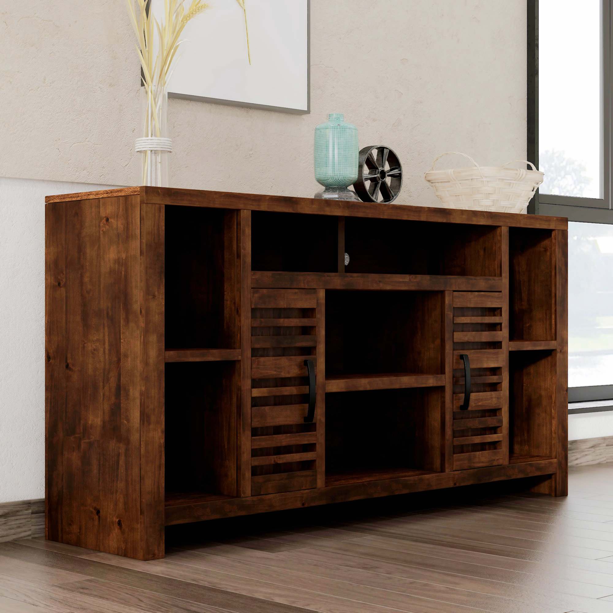 Loon Peak® Jamilex 64 Inch TV Stand Console For Tvs Up To 70 Inches ...