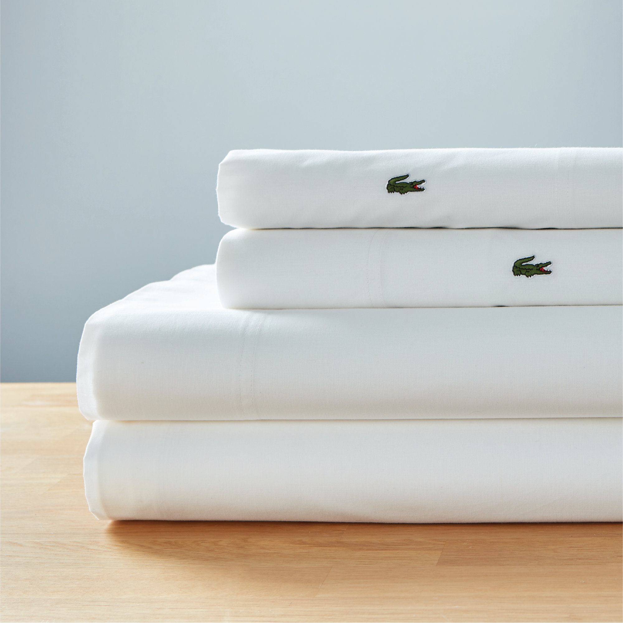 Lacoste Center Line Lightweight Cotton Percale Sheet Set & Reviews ...