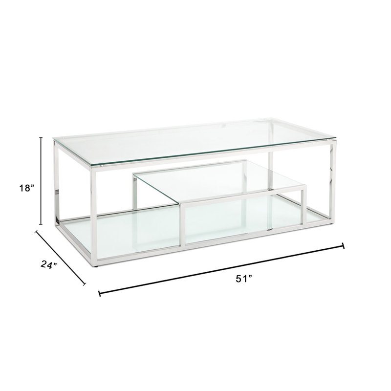 Everly Quinn Cayla Frame Coffee Table with Storage & Reviews | Wayfair
