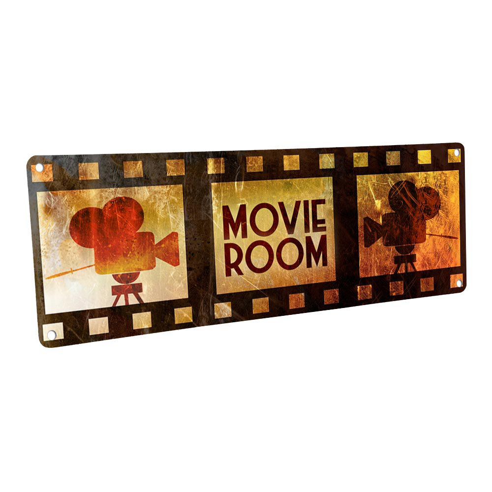 17 Stories Outdoor Movie Room Metal Sign, Wall Art For Movie Room, Film ...