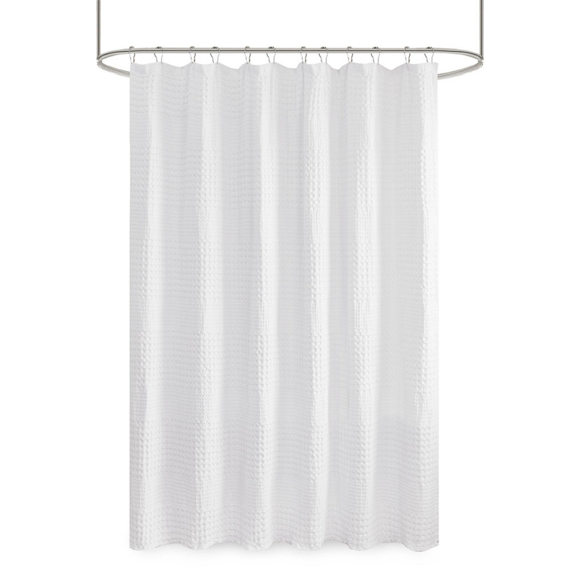 Hokku Designs Super Waffle Textured Solid Shower Curtain | Wayfair