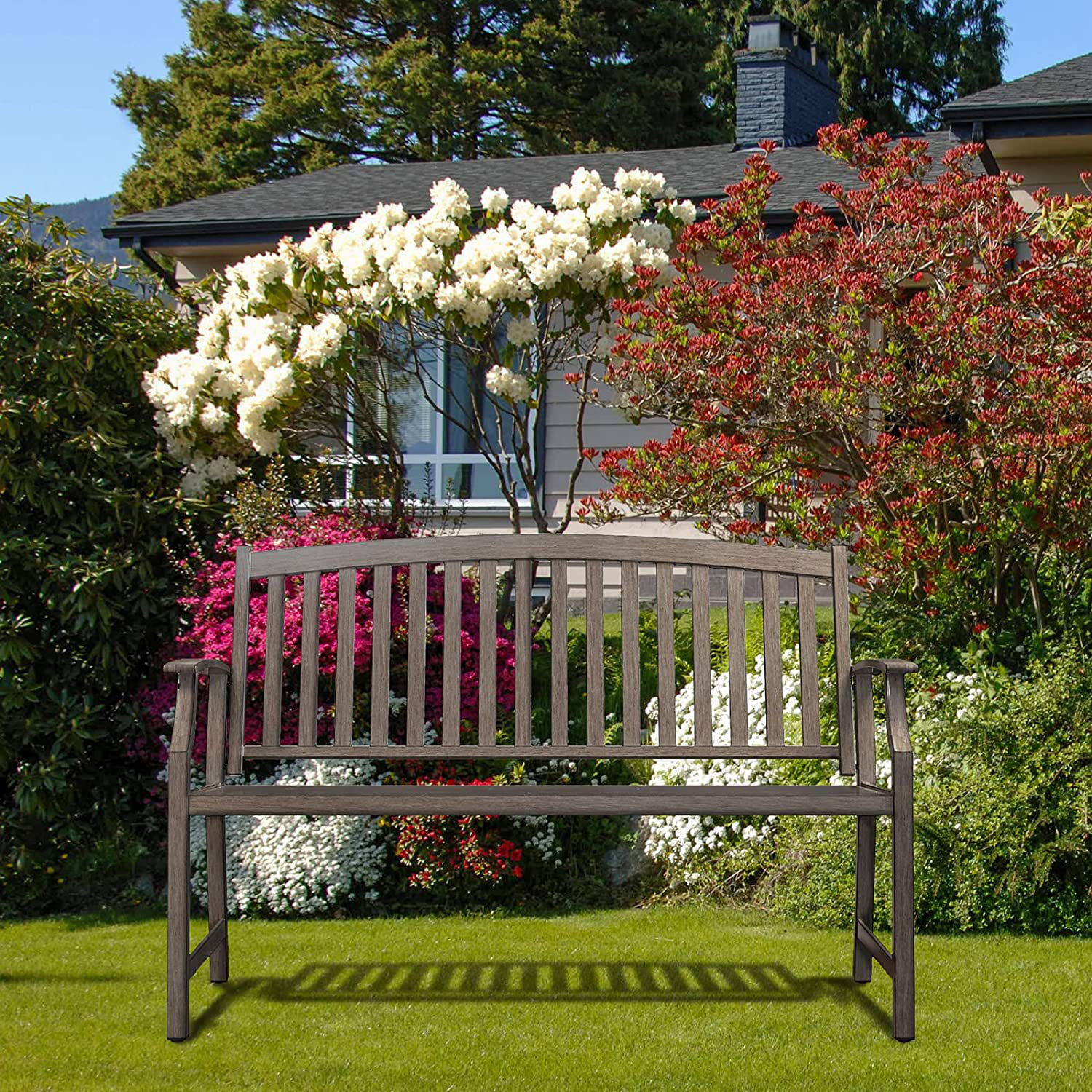 Red Barrel Studio® Trendarius Metal Outdoor Bench & Reviews | Wayfair