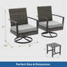 Latitude Run® The Serene Spot: 3-Piece Gray Swivel Rocker Patio Bistro ...