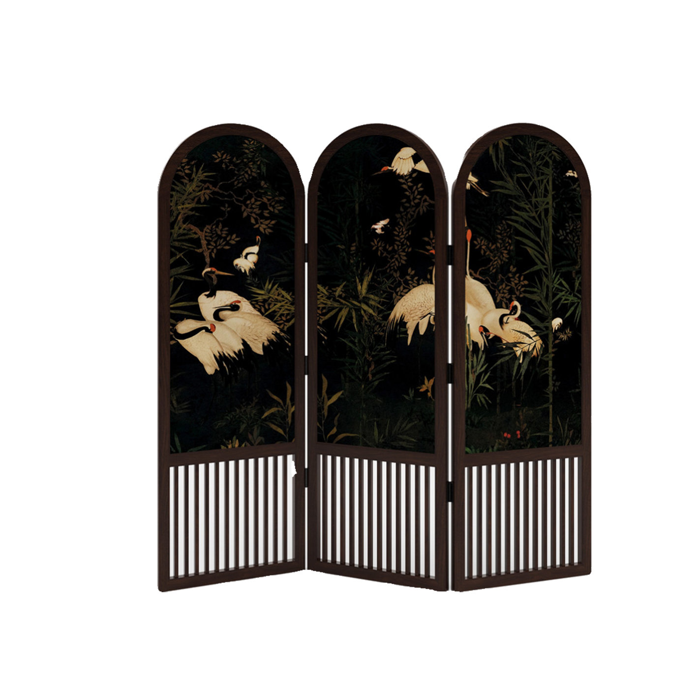 Astoria Grand Black Solid Wood Pine Room Dividers | Wayfair