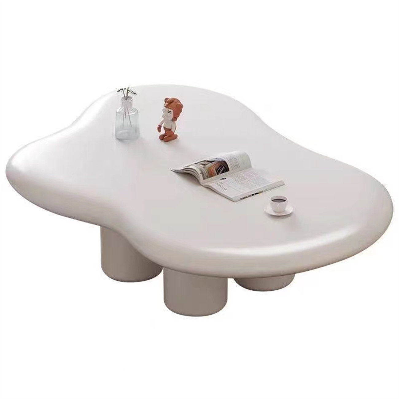 Latitude Run® Rozyn Irregular Side Table, Cloud Shaped End Table ...