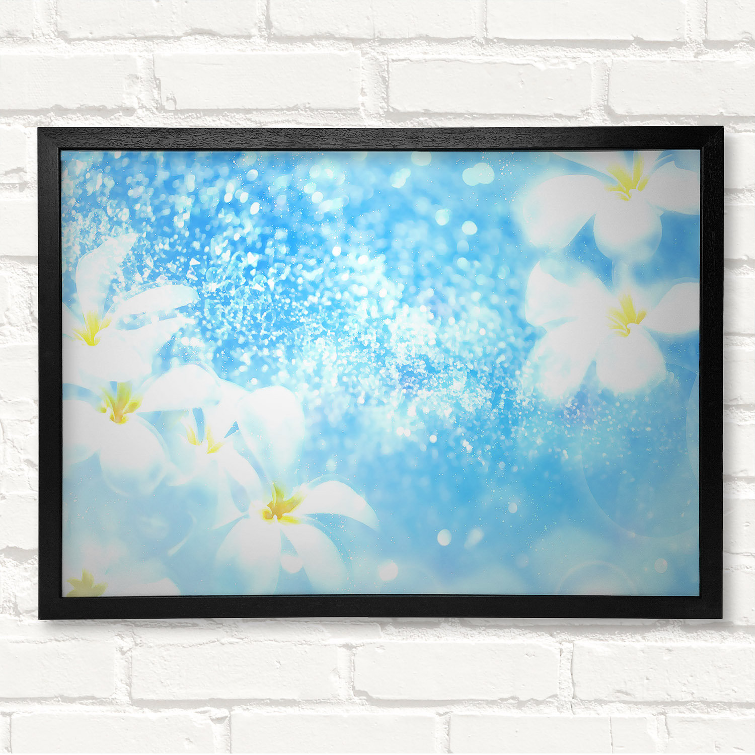 ModernMoments Plumeria Blue Framed Print | Wayfair.co.uk