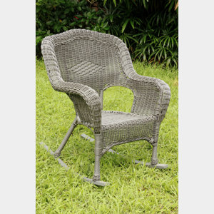 Laurel Foundry Modern Farmhouse Hanish Resin Patio Rocking Chair ...