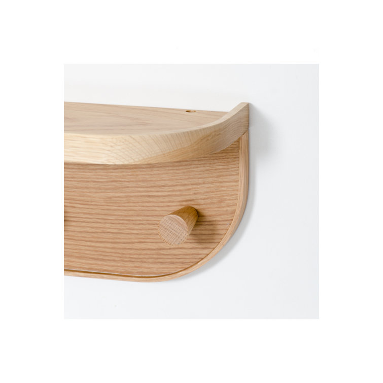 OROA Tablette décorative en chêne massif avec crochet - Wayfair Canada