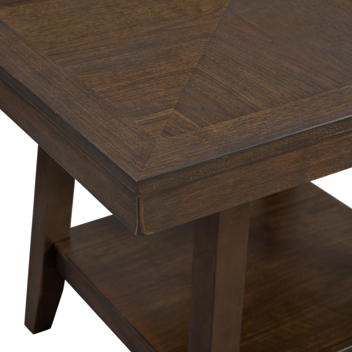 Winston Porter Poling Square Counter Table with Lazy Susan in Brown ...