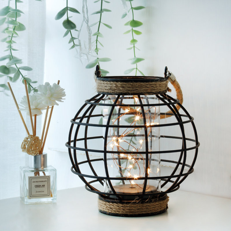 Longshore Tides Sternberg 7.3" Battery Powered Outdoor Lantern ...