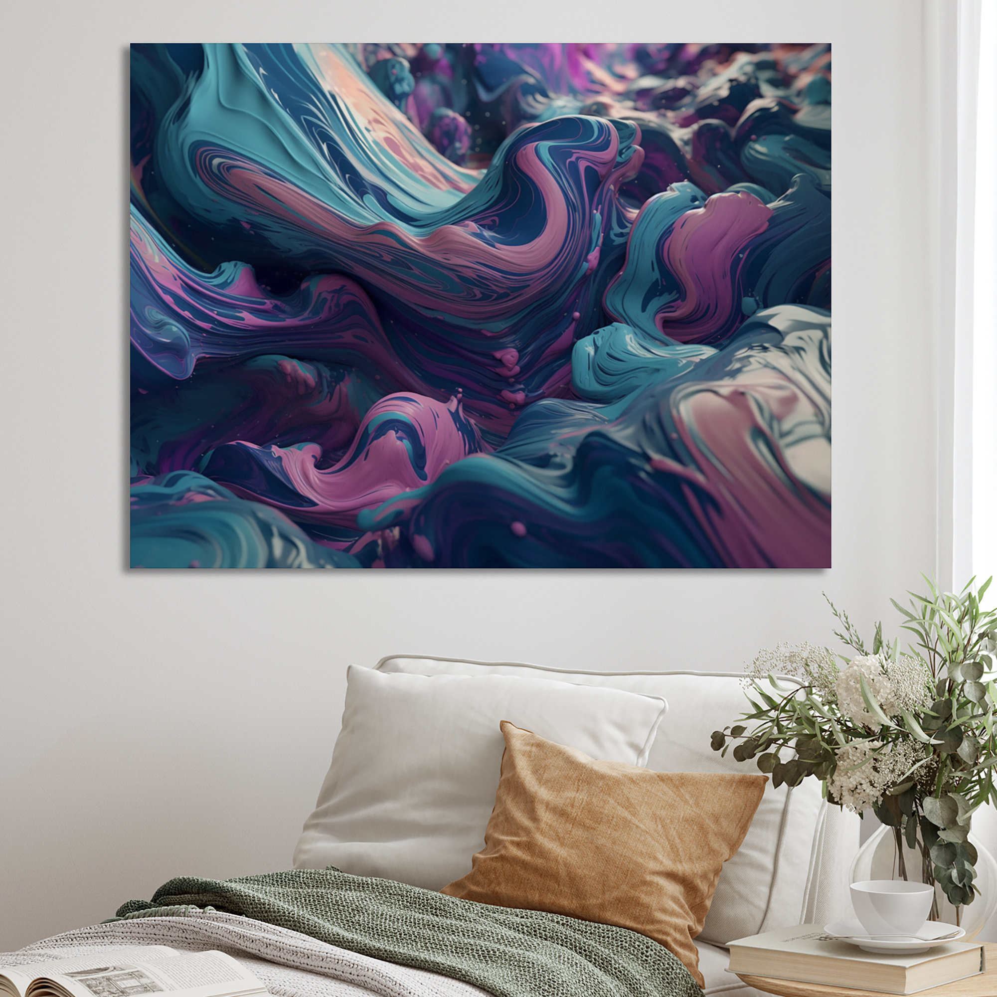 Ivy Bronx Abstracted Flowing Forms I - Abstract Liquid Ink Canvas Art ...