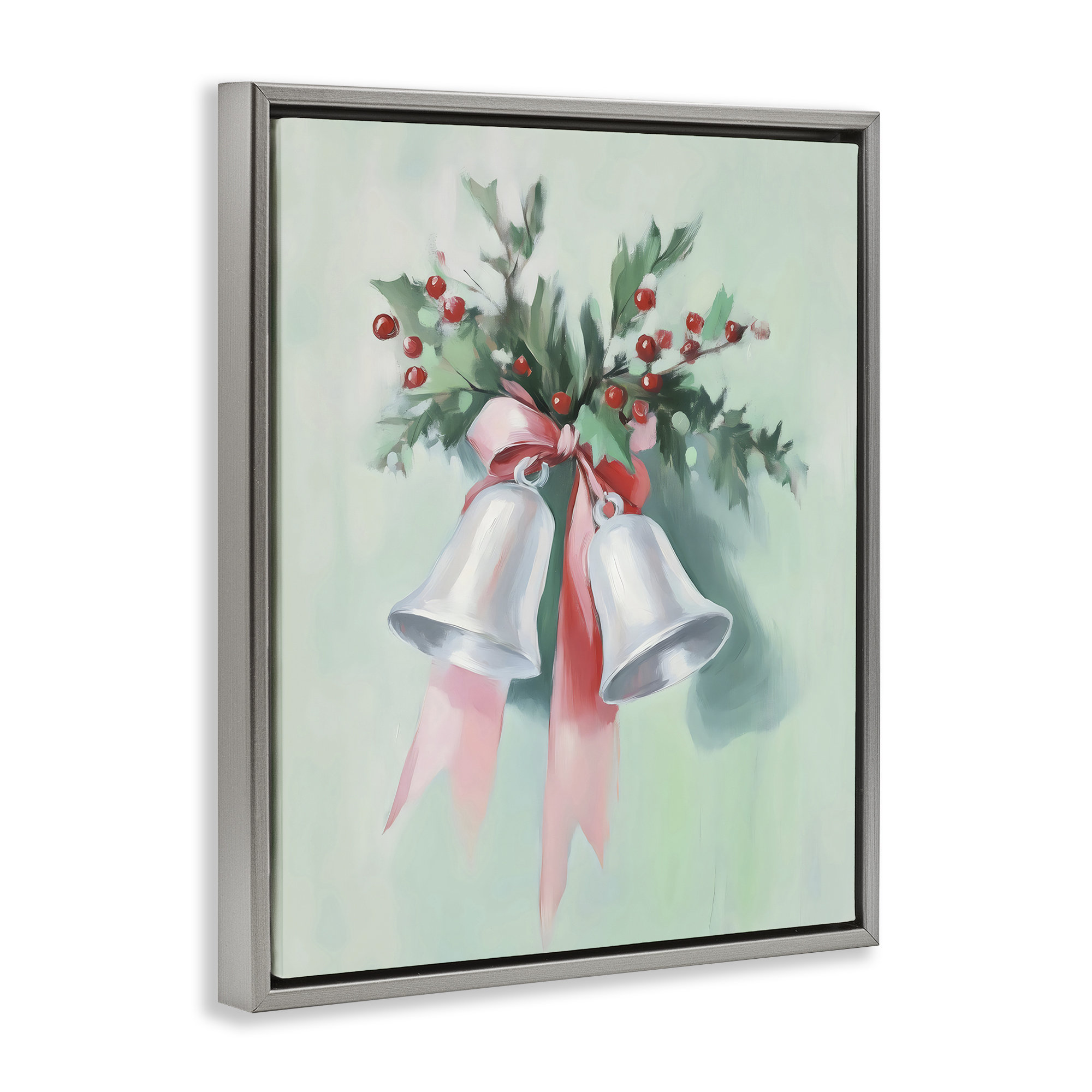 Alcott Hill® Festive Silver Bells Floating Frame, design by Arlington ...