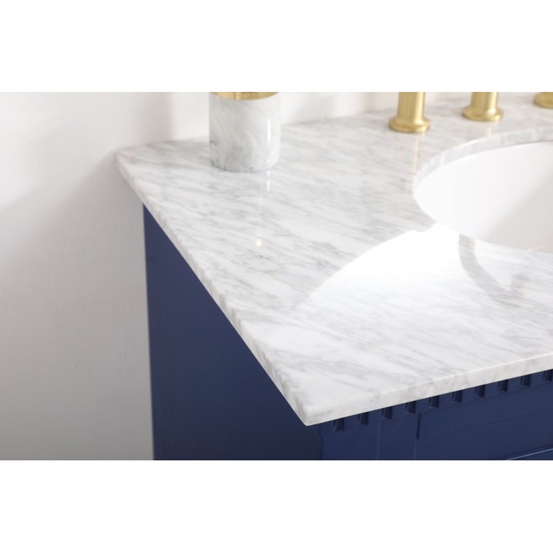 Red Barrel Studio® 36'' Single Bathroom Vanity with Marble Top ...