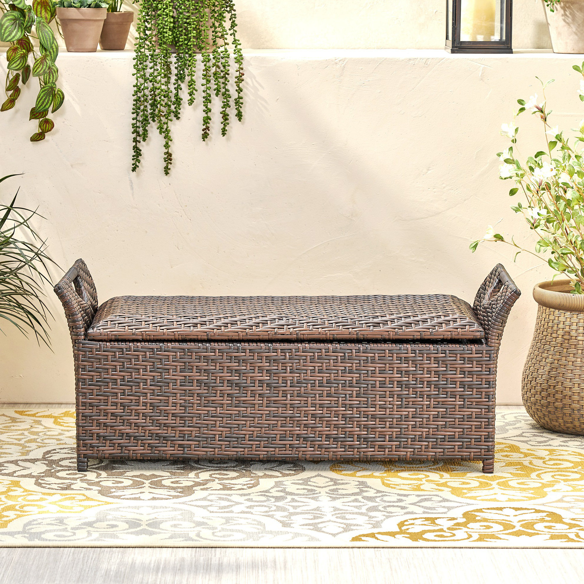 Winston Porter WING PE STORAGE BENCH - Wayfair Canada