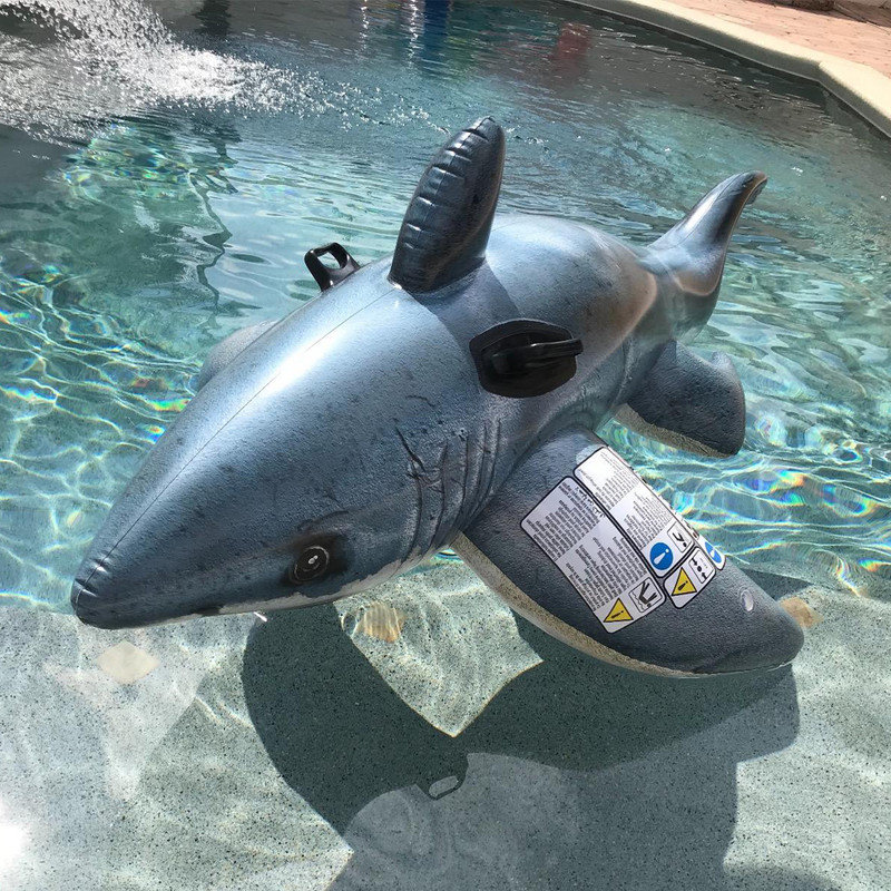JASODI Great Shark Inflatable Pool Float: Animal Pool Toy For Kids – 2 ...