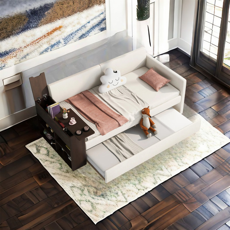 Hokku Designs Dorcin Upholstered Daybed with Trundle | Wayfair
