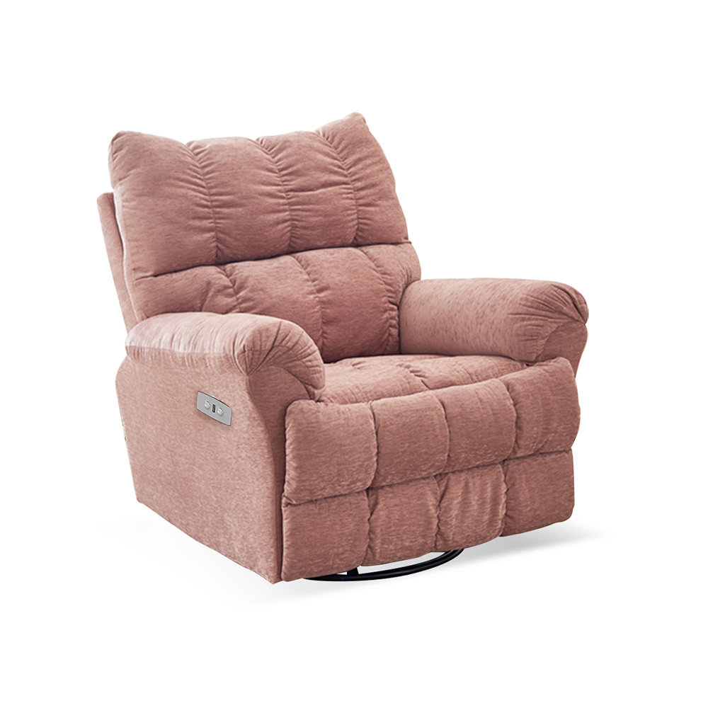 Everly Quinn Pink Velvet Electric Recliner | Wayfair