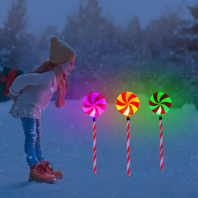 The Holiday Aisle® Solar Christmas Candy Light | Wayfair