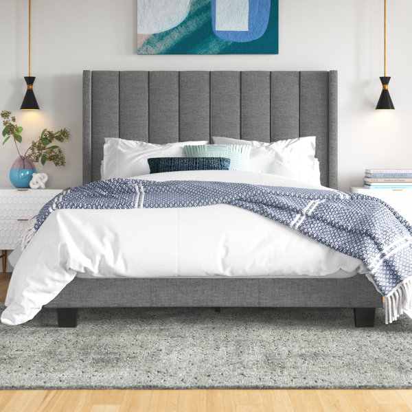Canora Grey Tylicia Upholstered Wingback Bed & Reviews - Wayfair Canada