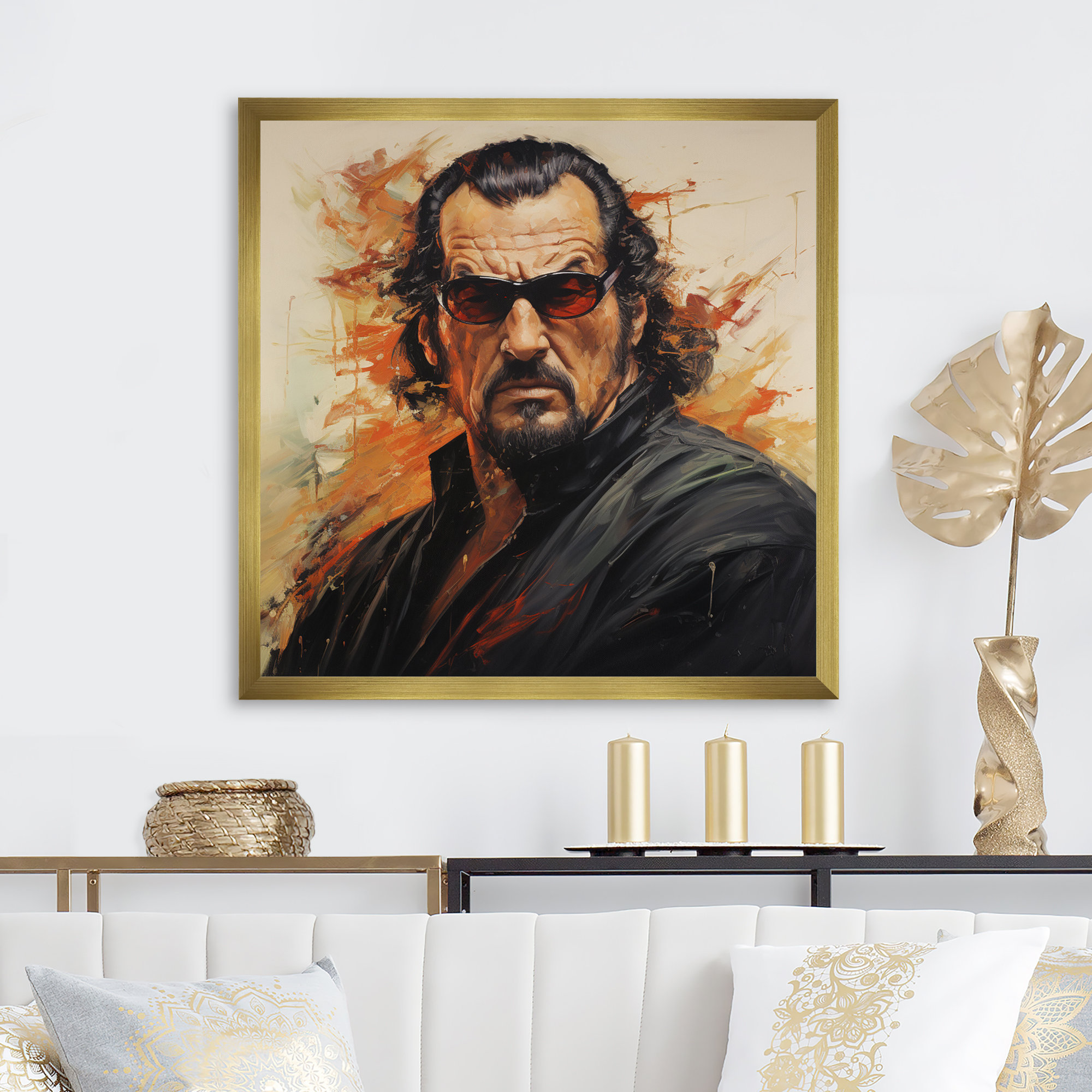 Red Barrel Studio® Boak Steven Seagal Portrait - Print | Wayfair