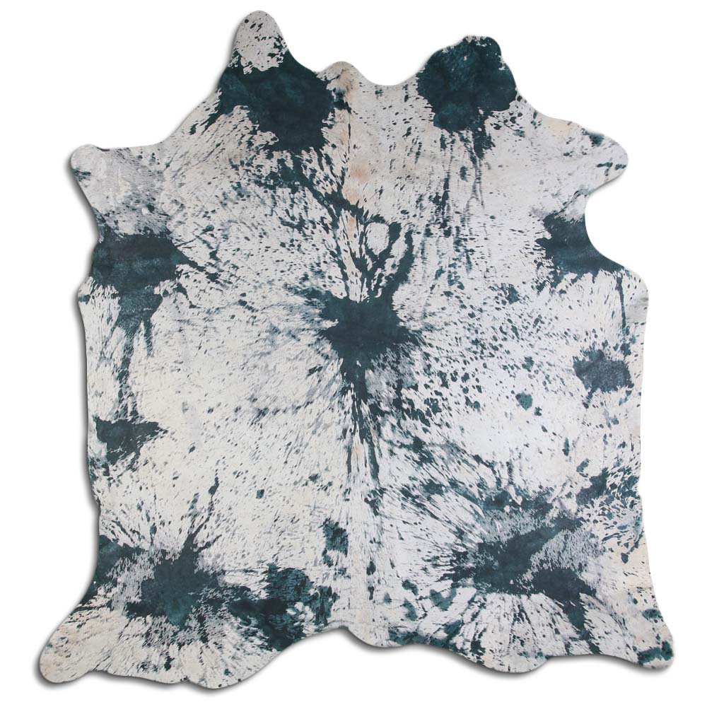 Foundry Select ACID WASHED HAIR ON Cowhide RUG DISTRESSED EMERALD GREEN ...