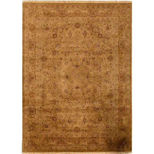 Bokara Rug Co., Inc. Hand-Knotted High-Quality Gold and Gold Area Rug ...